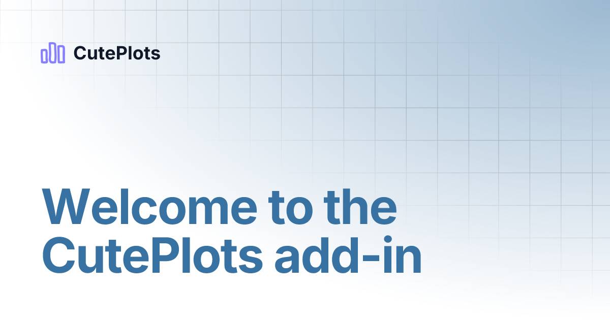 Welcome to the CutePlots add-in | CutePlots